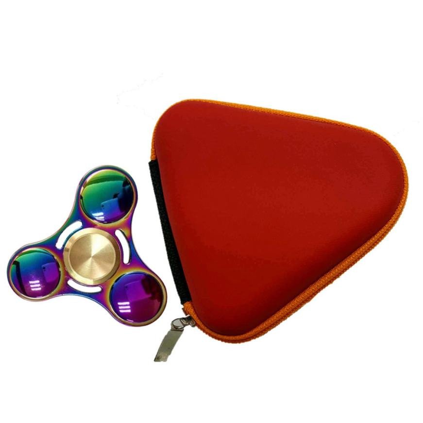 Gift For Fidget Hand Spinner Triangle Finger Toy Focus ADHD Autism Bag ...