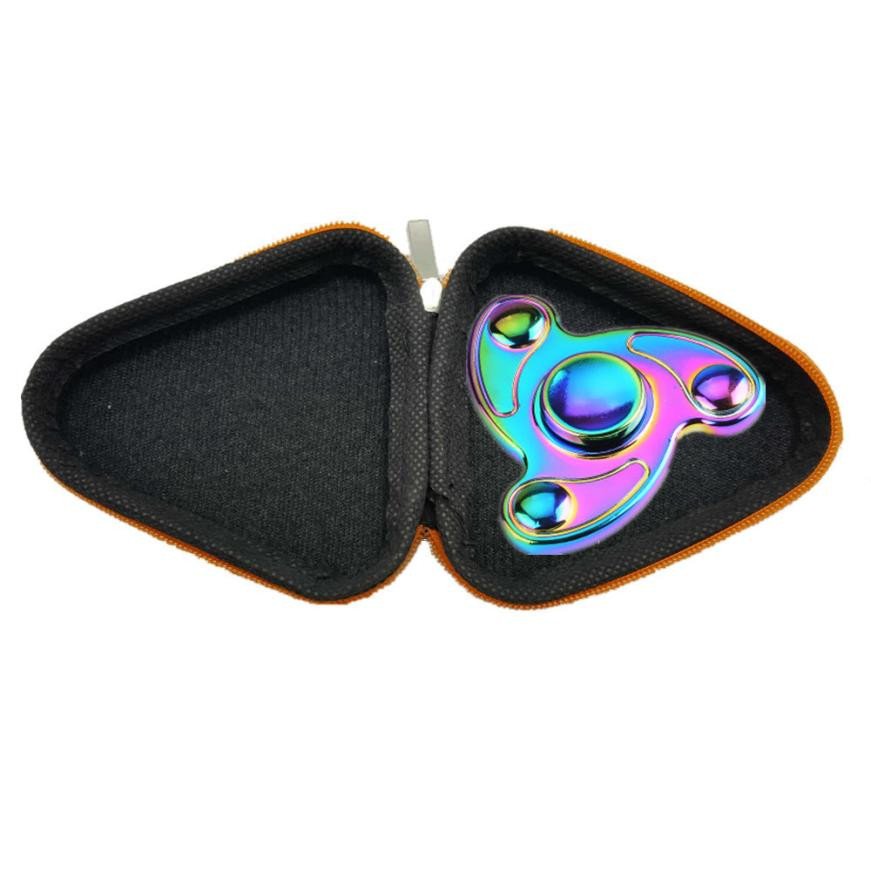 Gift For Fidget Hand Spinner Triangle Finger Toy Focus ADHD Autism Bag ...